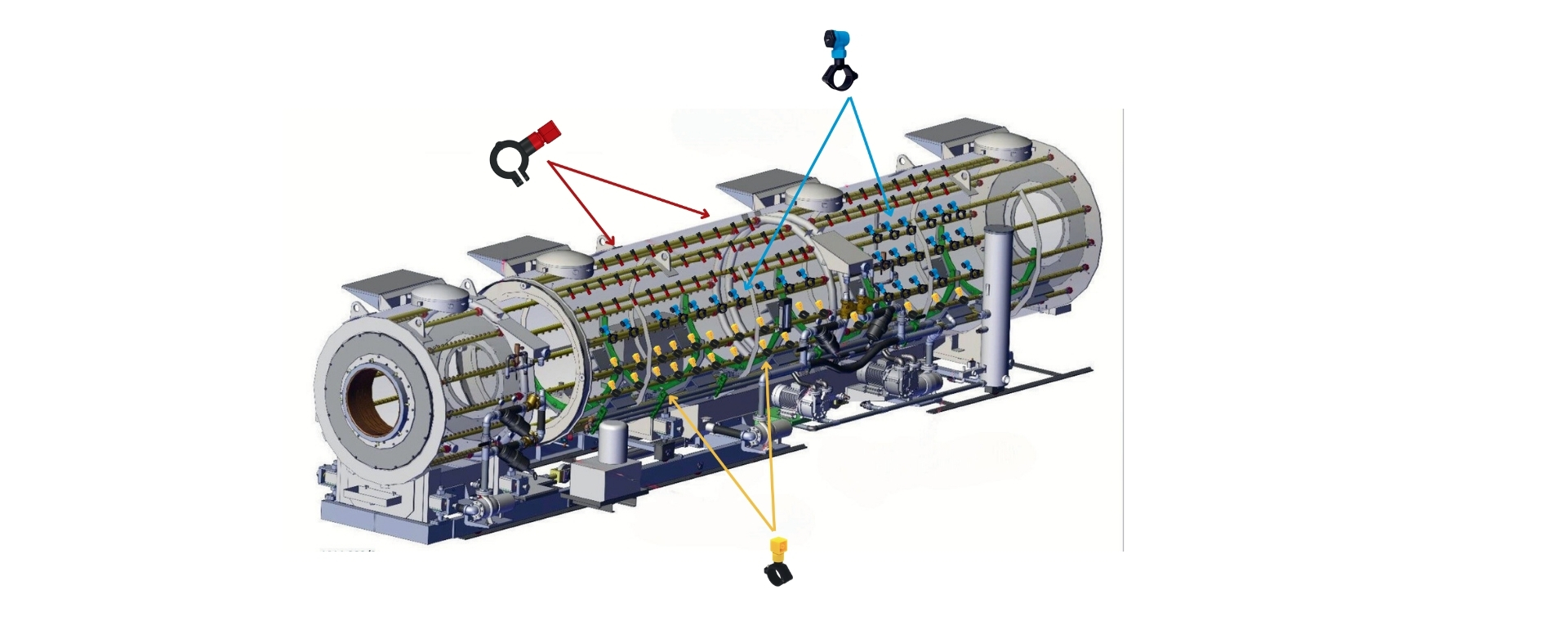 Cooling tank spray nozzles